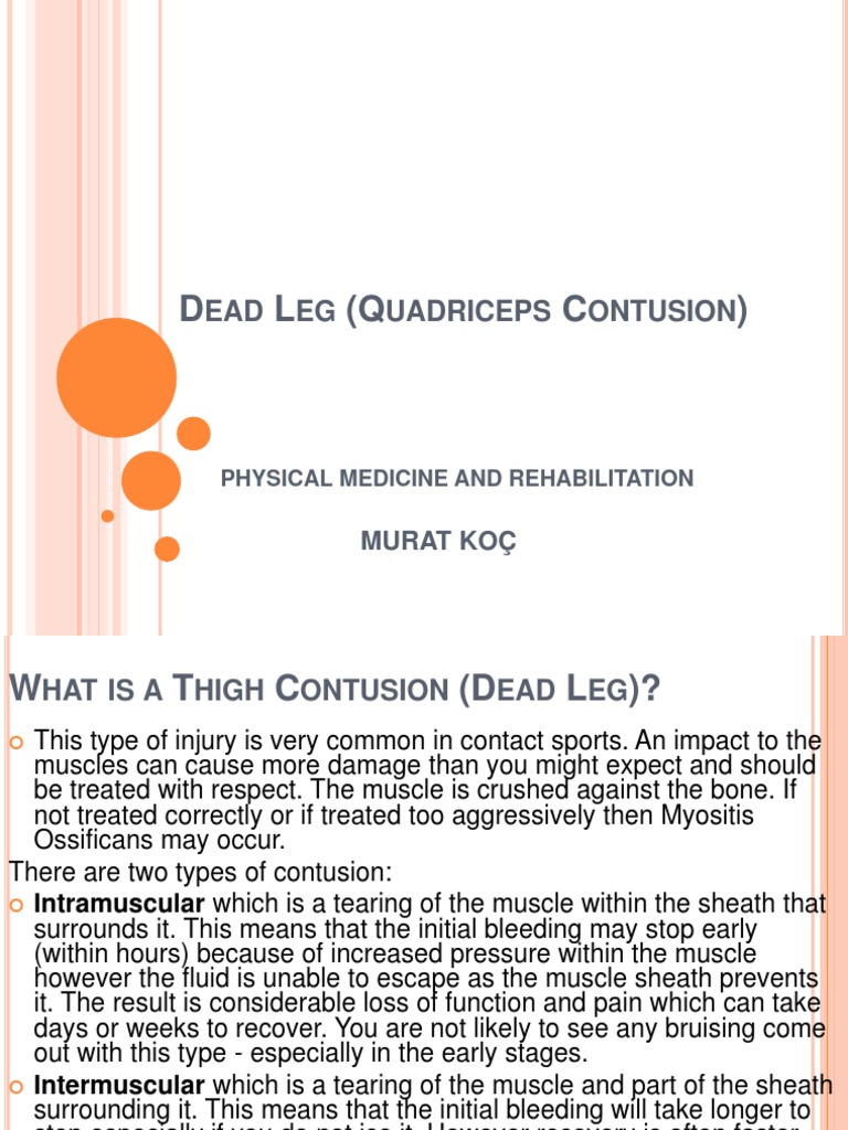 Dead Leg (Quadriceps Contusion) | PDF | Massage | Human Leg