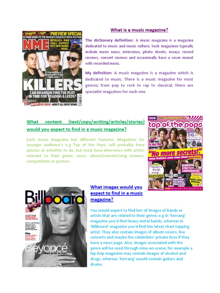 Initial Research Into Music Magazines | PDF | Hip Hop Music | Magazines