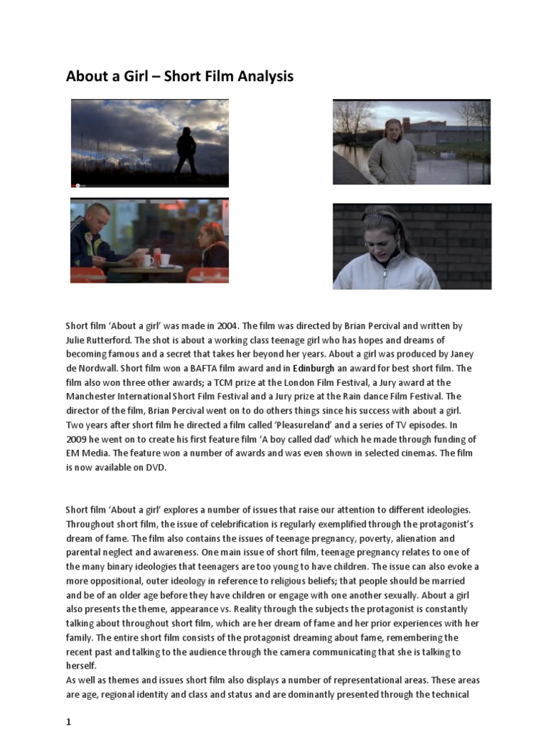 About A Girl - Short Film Analysis: Edinburgh | Download Free PDF ...