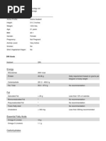 Nutritioncalc Plus Report | PDF | Dietary Fiber | Diet & Nutrition