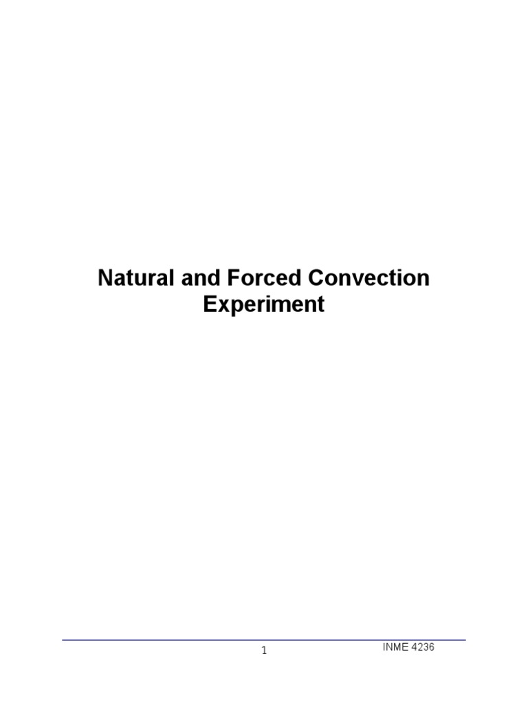 Natural and Forced Convection Experiments | PDF | Heat Transfer ...