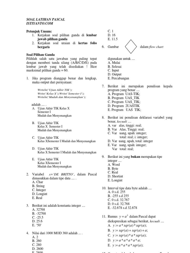 Latihan Pascal | PDF
