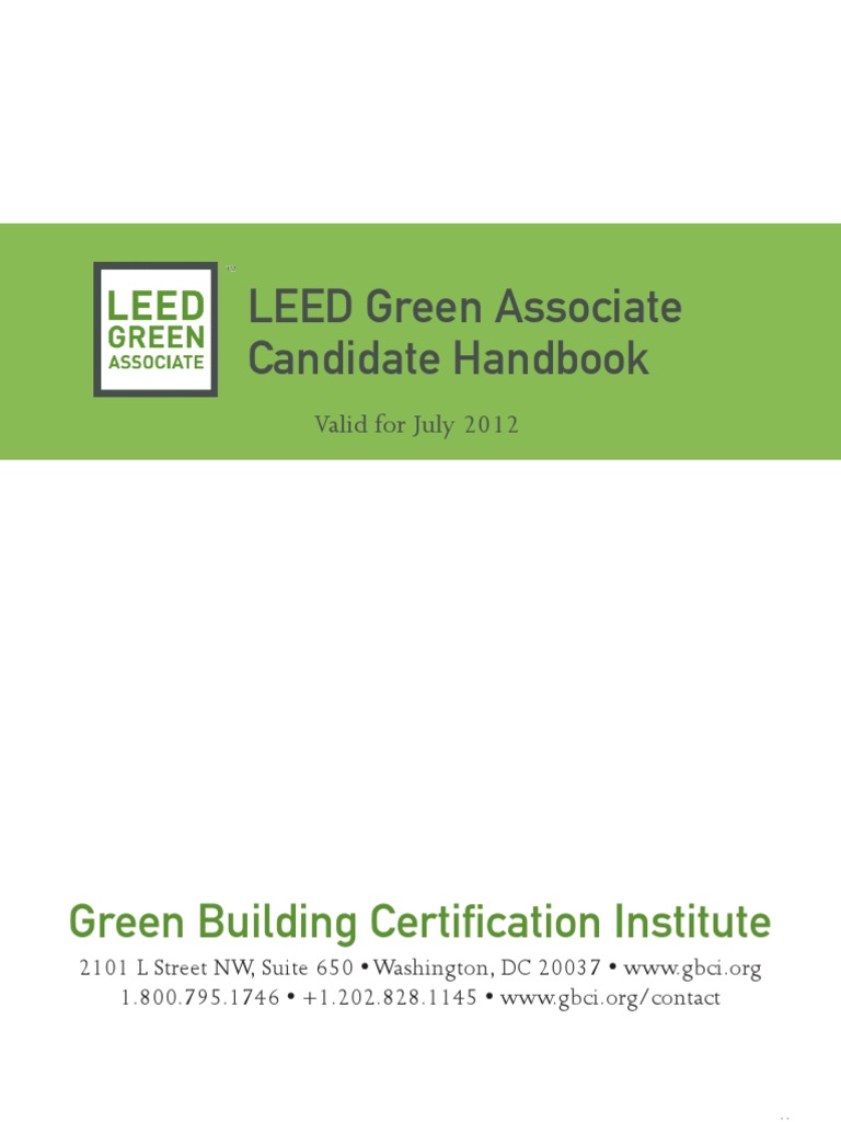 LEED GA Candidate Handbook | PDF | Leadership In Energy And ...