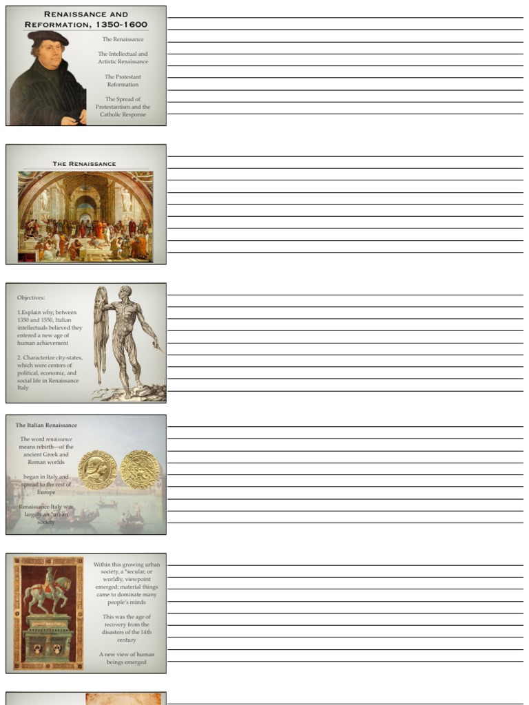 Renaissance and Reformation Overview | PDF | History