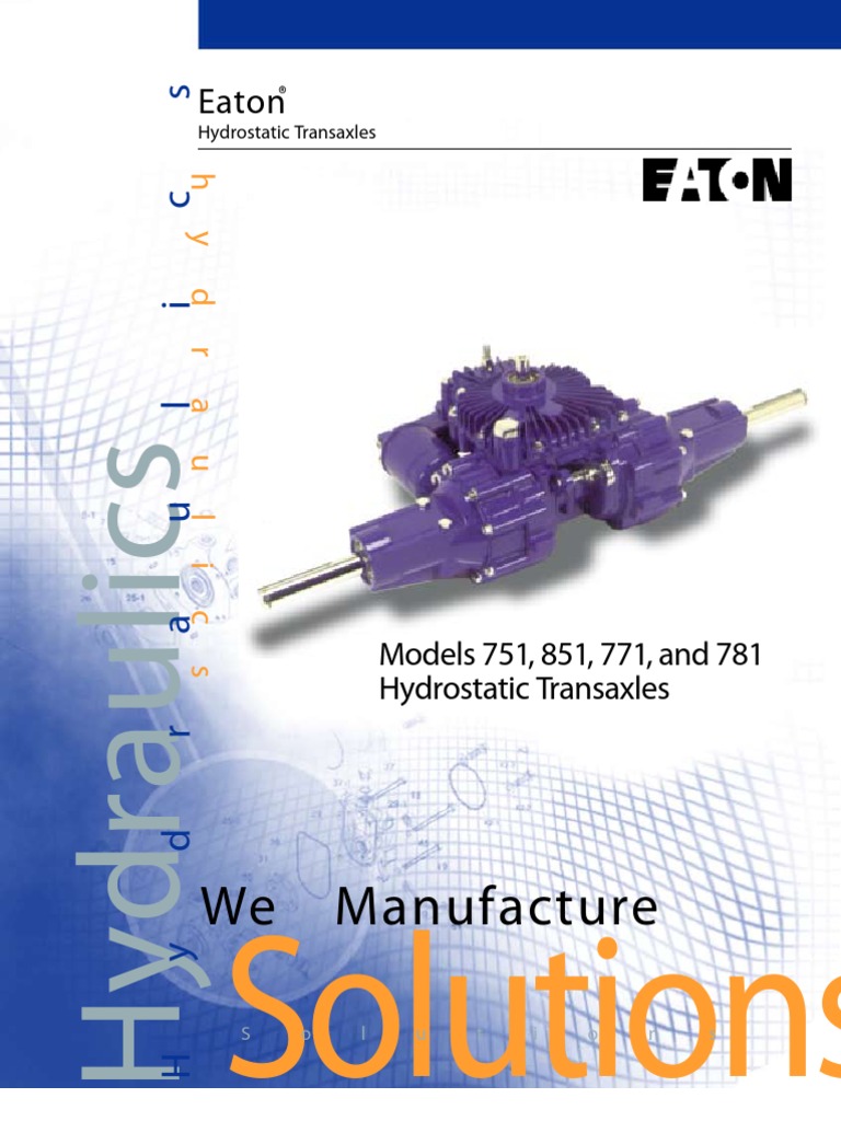 Eaton 750 - 850 Specs | PDF | Axle | Transmission (Mechanics)