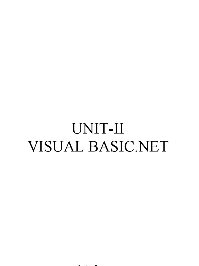 Similarities and Key Differences Between Visual Basic and Visual Basic ...