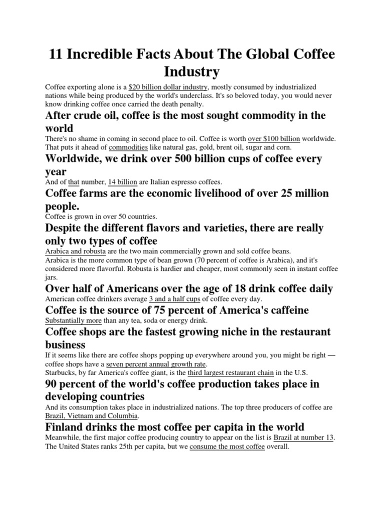 About Coffee | PDF | Coffee | Drink