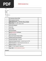 PPAP III Checklist | Specification (Technical Standard) | Engineering