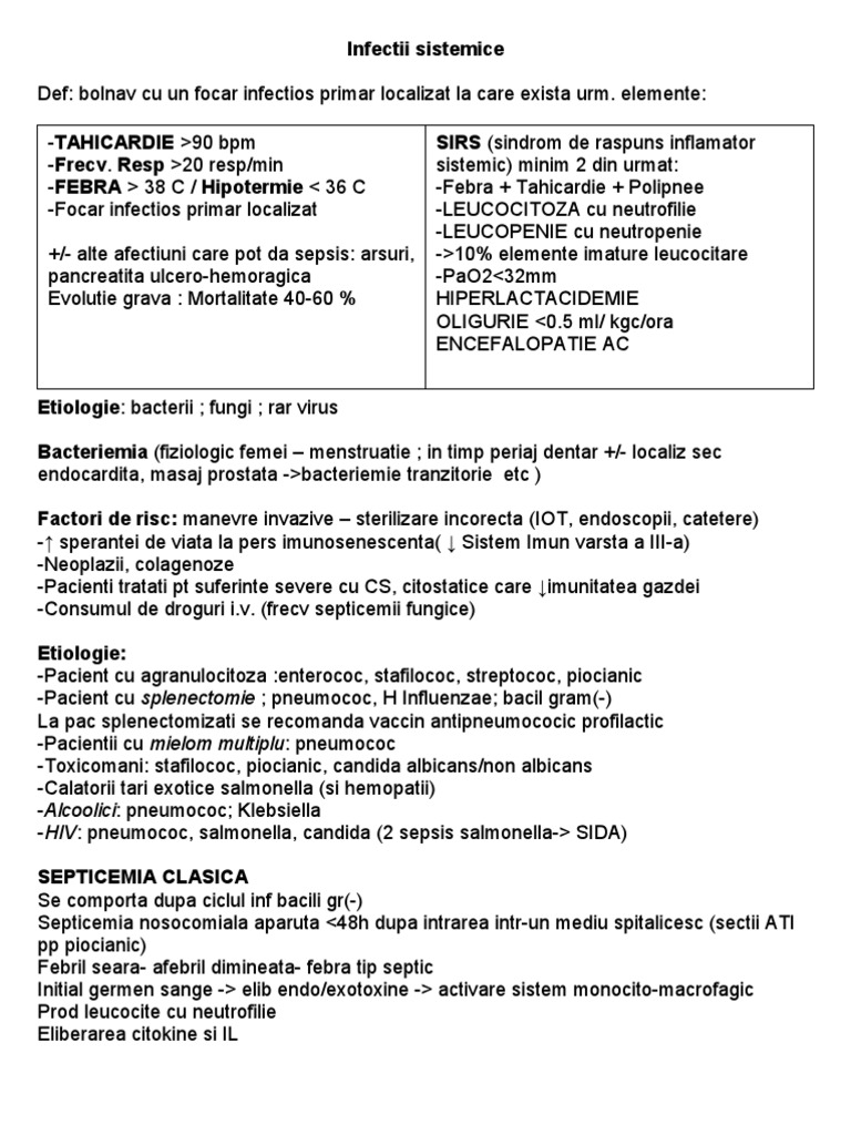 19 Infectii+sistemice | PDF