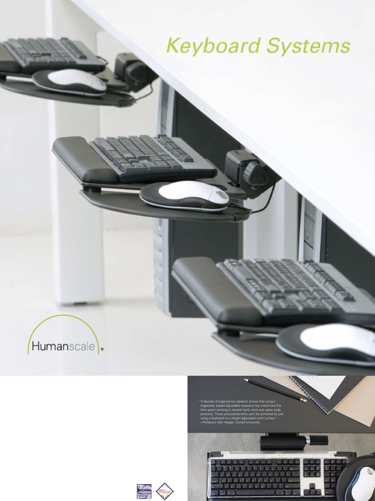 Humanscale Keyboard System Brochure | PDF | Computer Keyboard | Chair