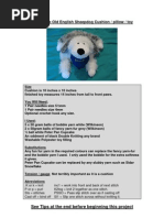 Red Cross Trauma Teddy Pattern | PDF | Knitting | Yarn