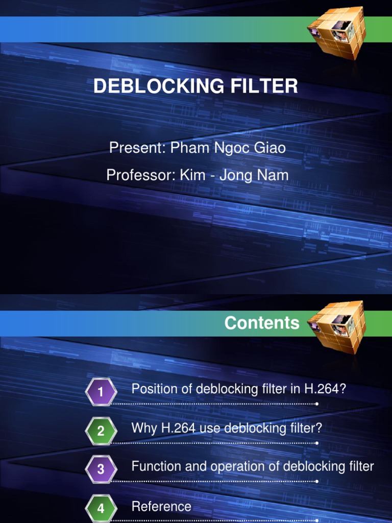Deblocking Filter | PDF | H.264/Mpeg 4 Avc | Telecommunications Engineering