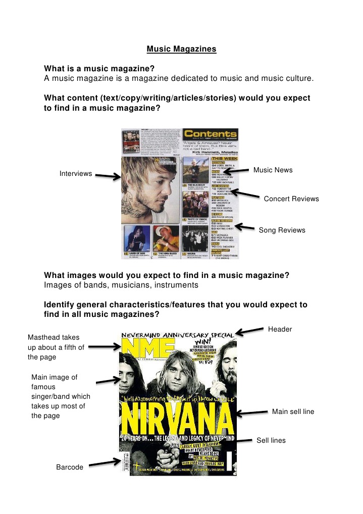 Initial Research Into Music Magazines | PDF | Sports & Recreation | Art