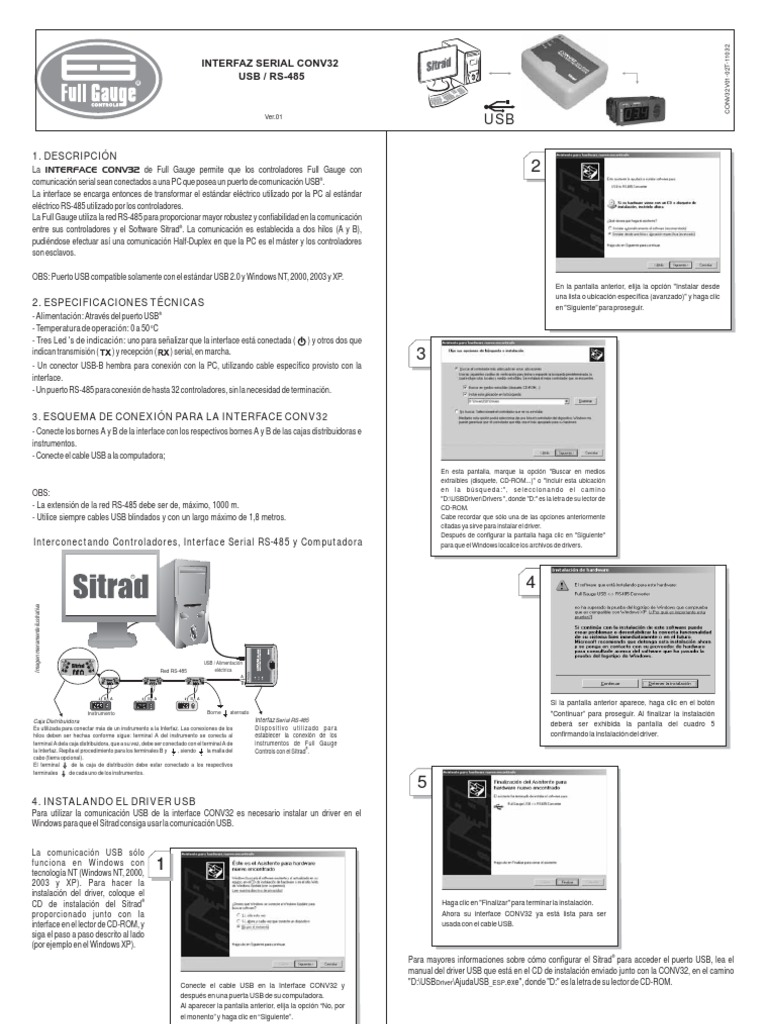 Interface Serial Full Gaugage Conv32 | PDF | USB | Windows XP