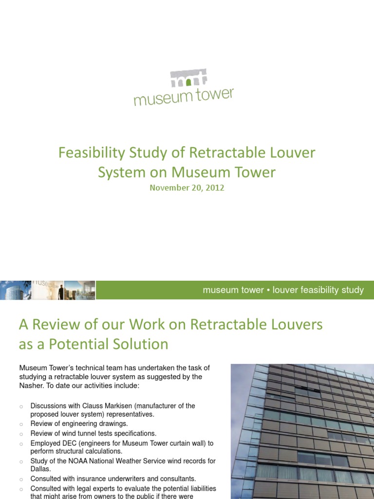 Museuem Tower Louver Presentation | PDF | Insurance | Underwriting
