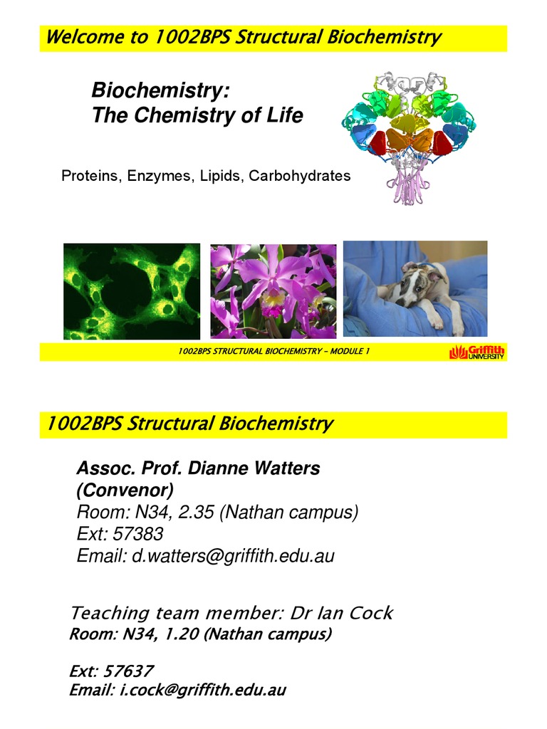 Structural Biochemistry Course Overview | PDF | Acid Dissociation ...