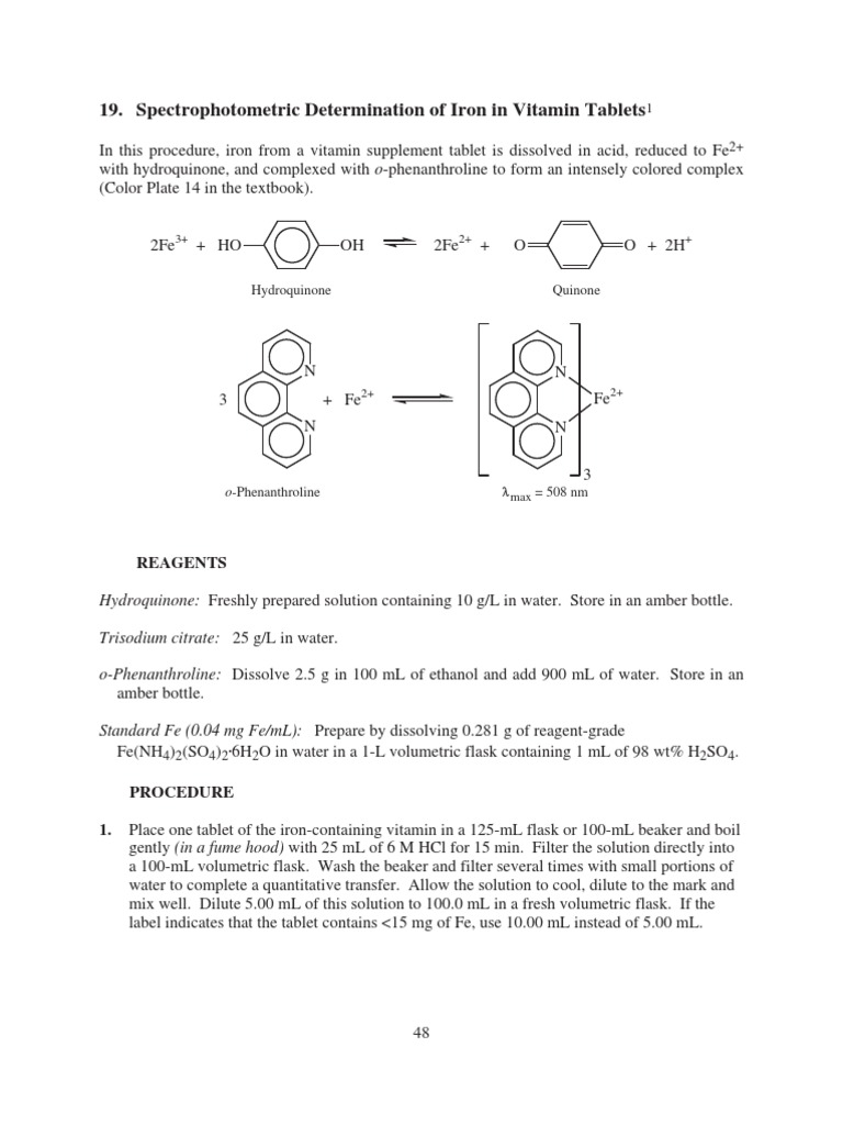 Iron Analysis for Chemistry Students | PDF | Absorbance | Molar ...