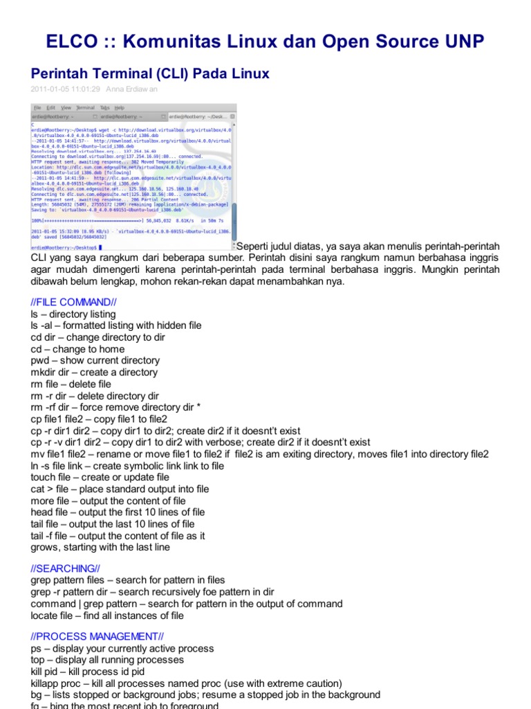 ELCO - Belajar Perintah Terminal | PDF | Zip (File Format) | Computer File