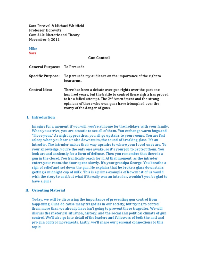 Gun Control Outline Colored | PDF | Gun Politics In The United States ...