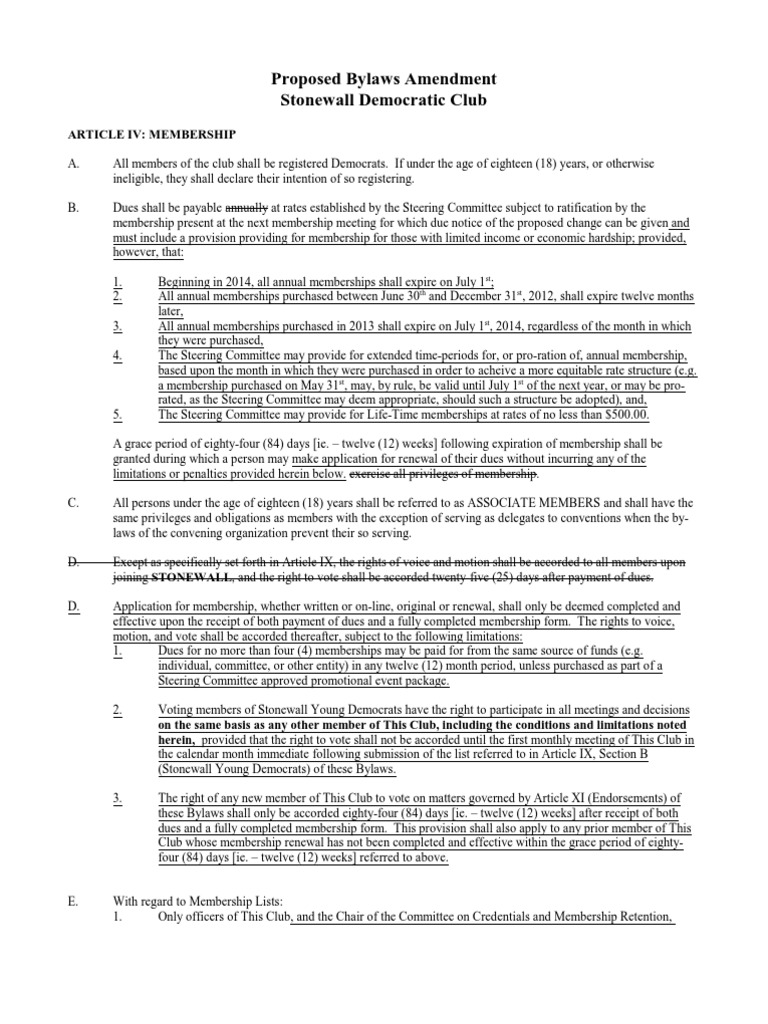 SDC Bylaws Changes Proposal | PDF | Committee | By Law