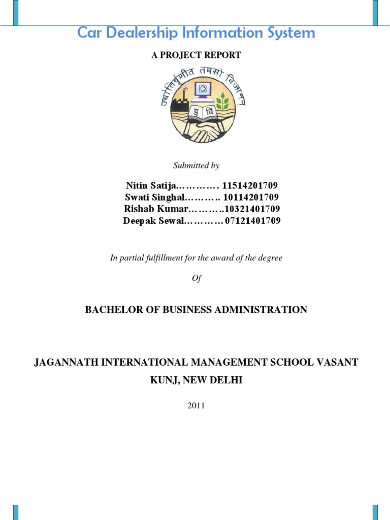 Car Dealership Information System | PDF | Conceptual Model | Microsoft ...