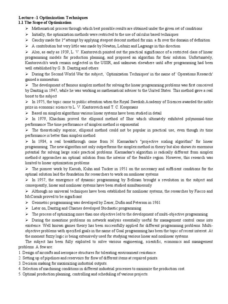 Introduction To Optimization Techniques | PDF | Mathematical Optimization | Linear Programming