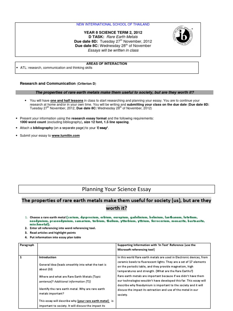 Final Assignment | PDF | Rare Earth Element | Chemical Elements
