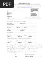 Hostel Application Form Template | PDF