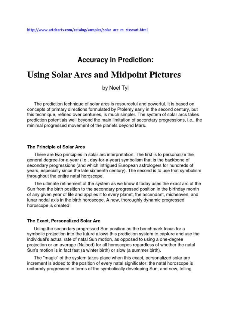 Using Solar Arcs and Midpoint Pictures | PDF | Horoscope | Planets