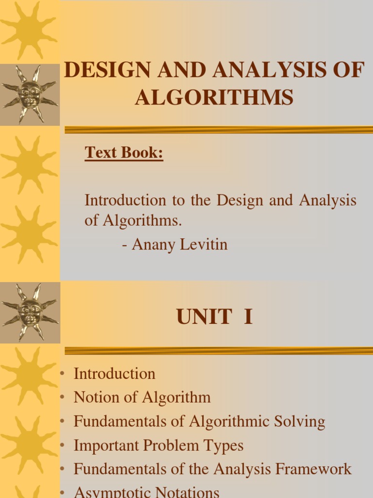 Design and Analysis of Algorithms: Text Book | PDF | Time Complexity ...