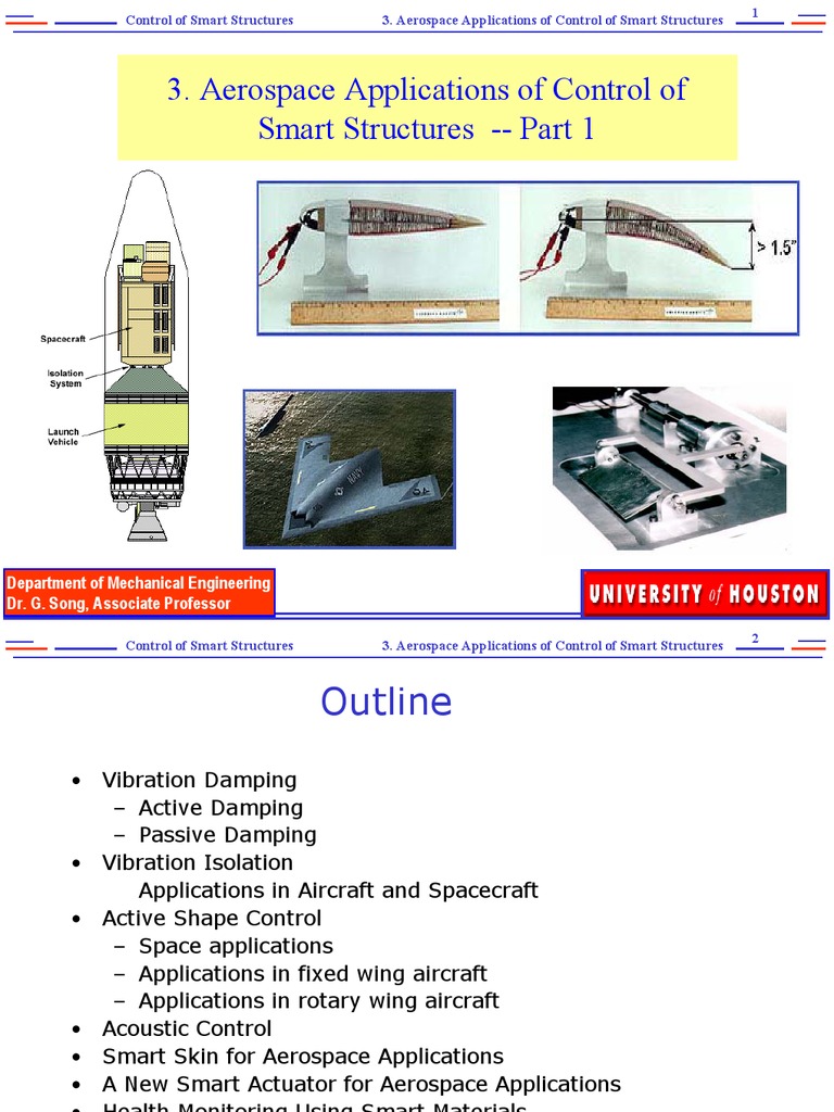 Aerospace Applications of Control of Smart Structures - Part 1 | PDF ...