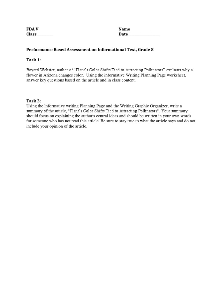 Performance Task Plant Reproduction and Mutations | PDF | Flowers ...