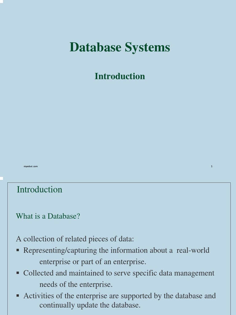 Database Systems | PDF | Data Model | Databases