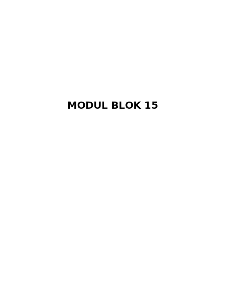 Modul Blok 15 | PDF