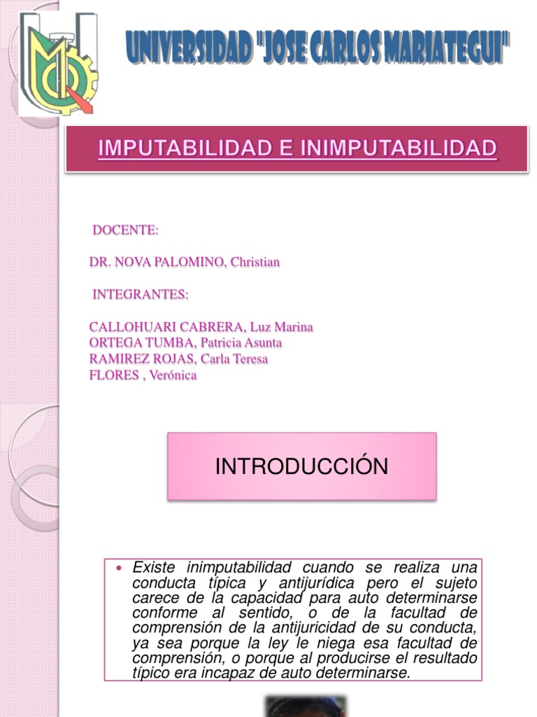 Imputabilidad e Inimputabilidad | PDF | Derecho penal | Ciencias del ...
