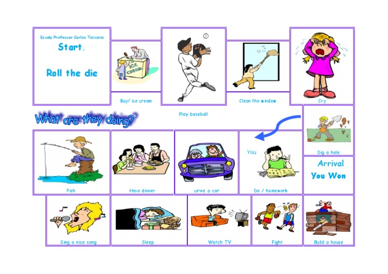 Present Continuous Game | PDF | Home & Garden