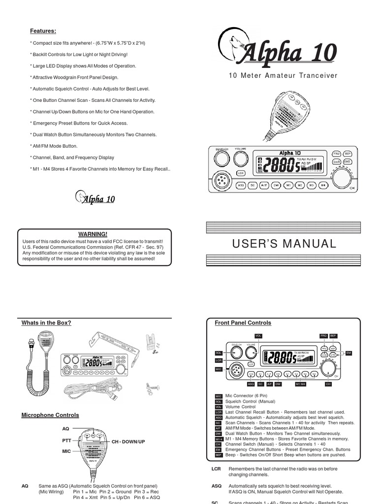 Alpha 10 Mini Manual Rev1 | PDF | Microphone | Telecommunications ...