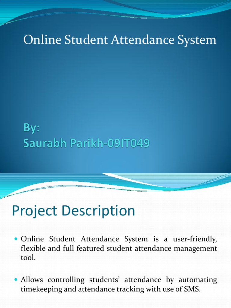 Online Student Attendance System Overview | PDF