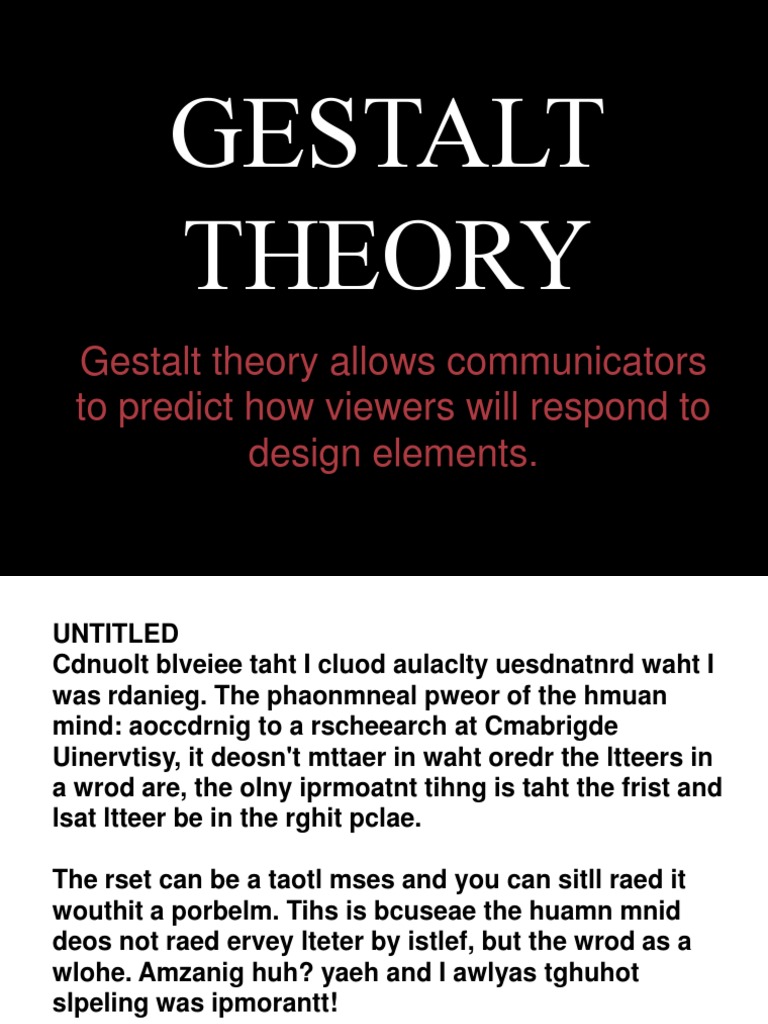 Understanding Gestalt Theory | PDF
