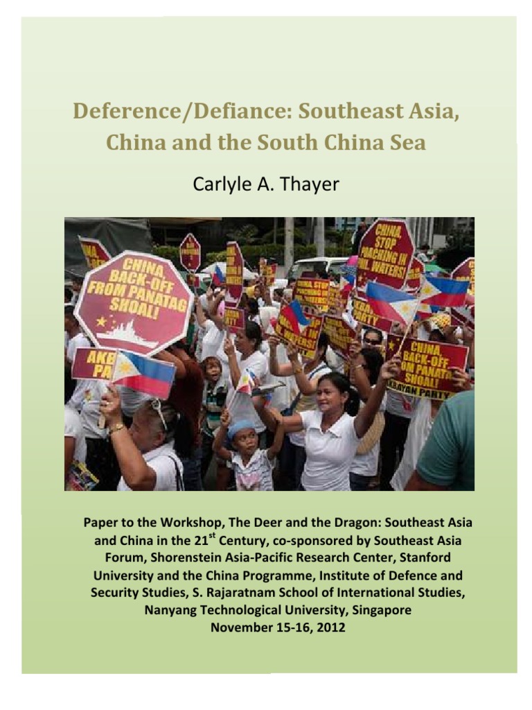 Thayer Deference Defiance Southeast Asia China And The South China