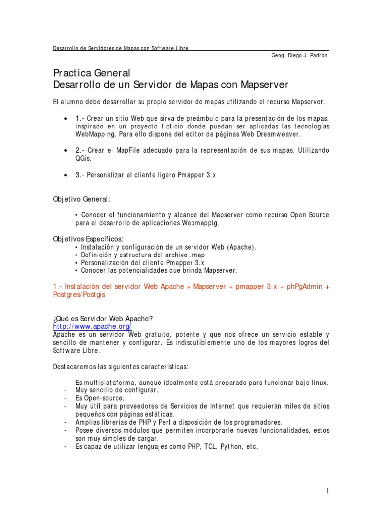 Pmapper MapServer Guia | PDF | Servidor HTTP Apache | Sistema de información geográfica
