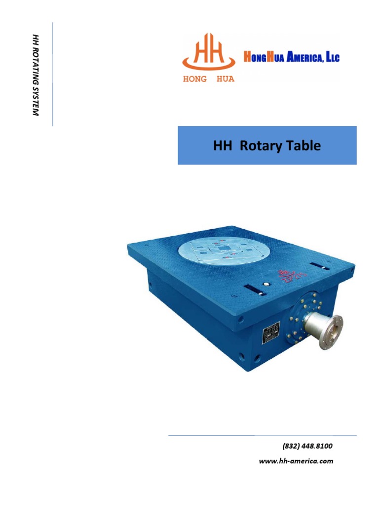 HH Rotary Table Specifications | PDF