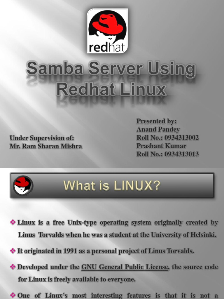 Red Hat Samba Server | PDF | Unix | Linux