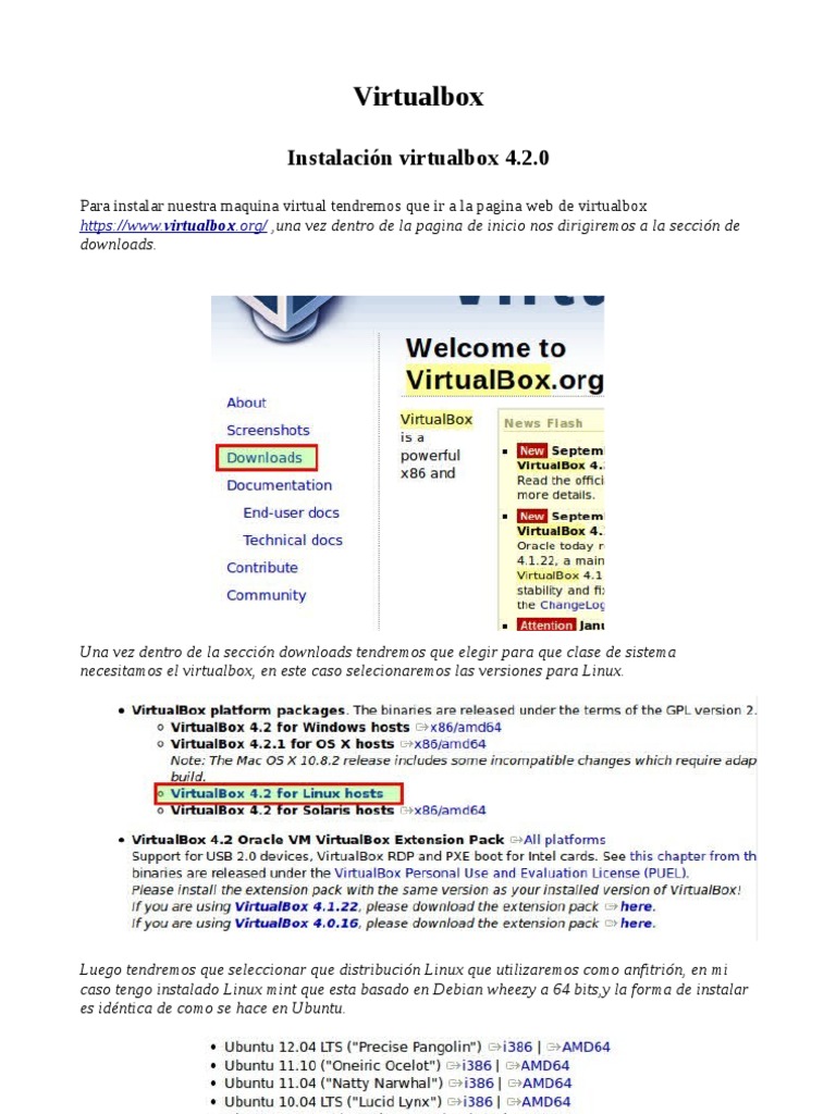 Manual Virtualbox | PDF | Red de computadoras | Arquitectura de ...