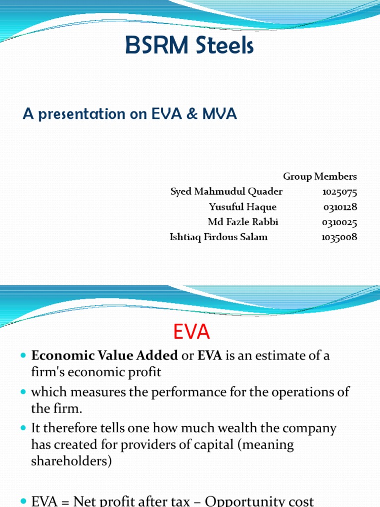 EVA & MVA Calculation of BSRM Steels | PDF | Cost Of Capital | Stock ...