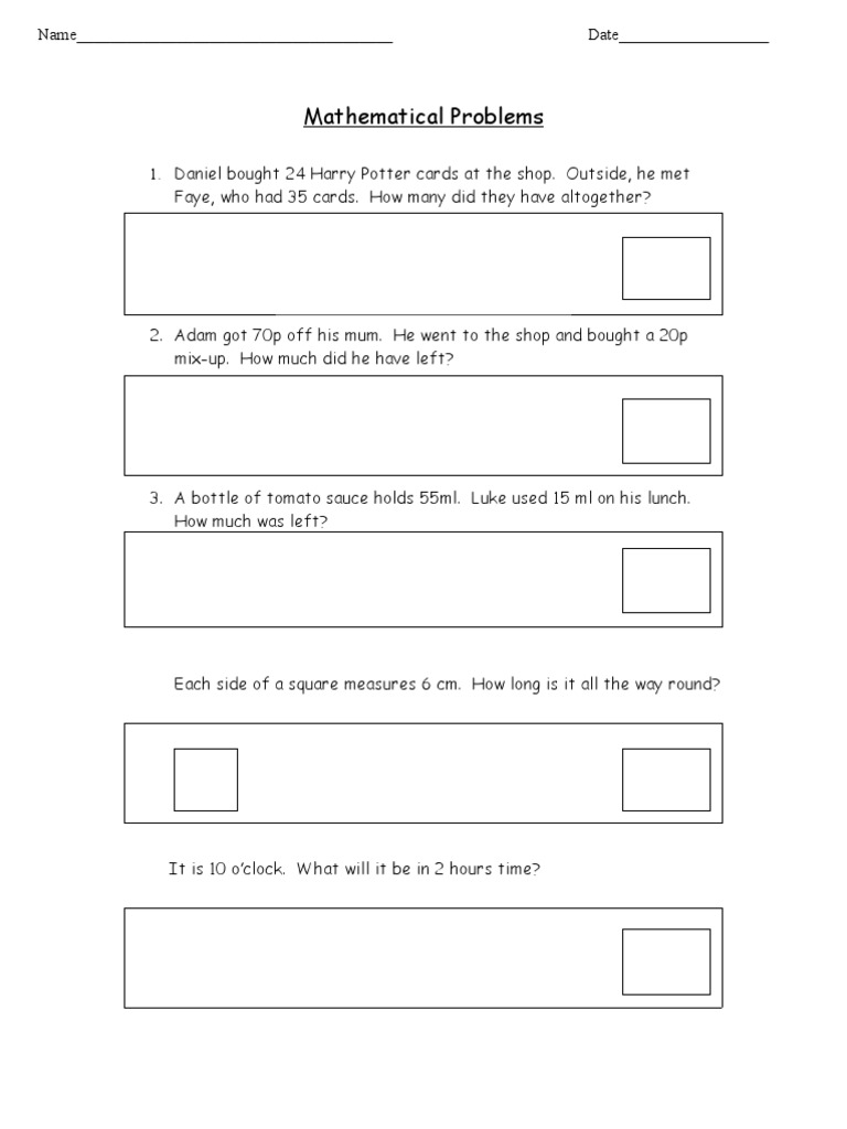 Fun Math Problems for Kids | PDF