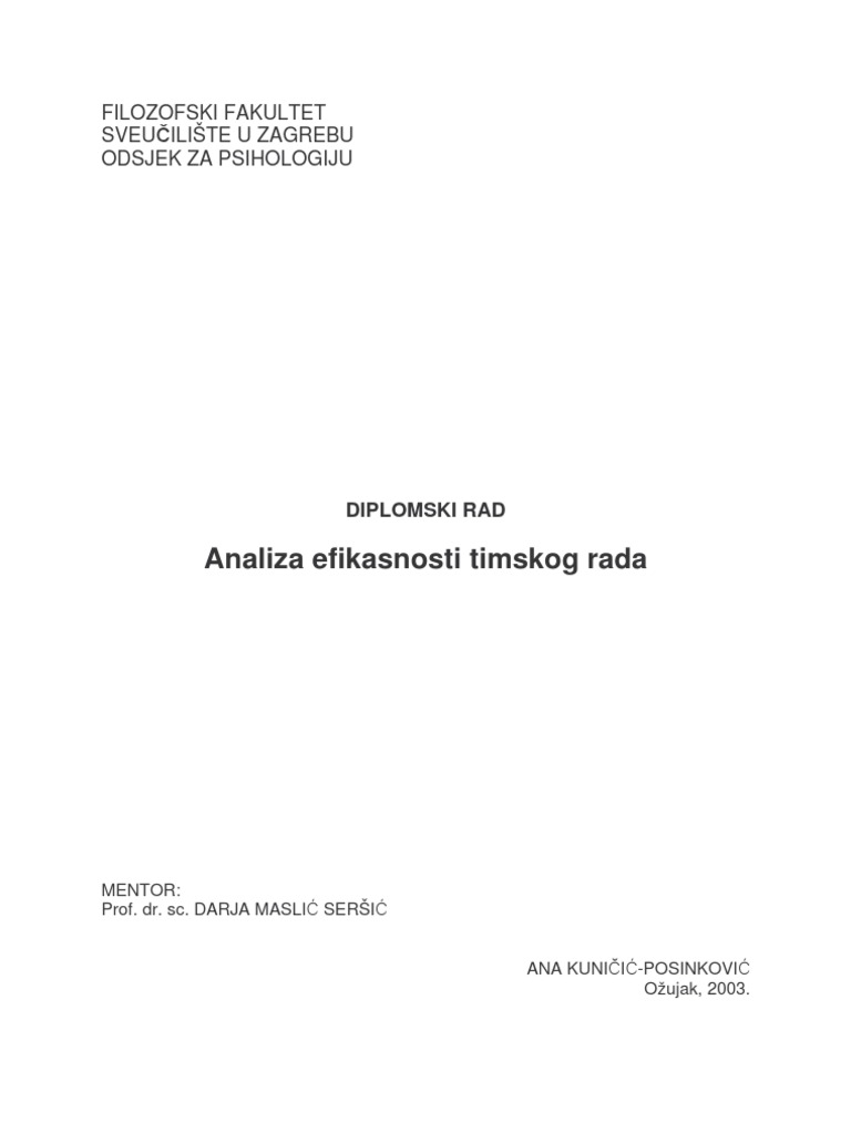 Timski Rad | PDF