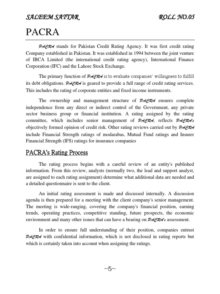 Assignment On Pacra & Jcr-Vis | PDF | Credit Rating | Credit Rating Agency