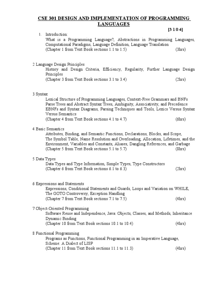 3 RD Year | PDF | Parsing | Programming Language