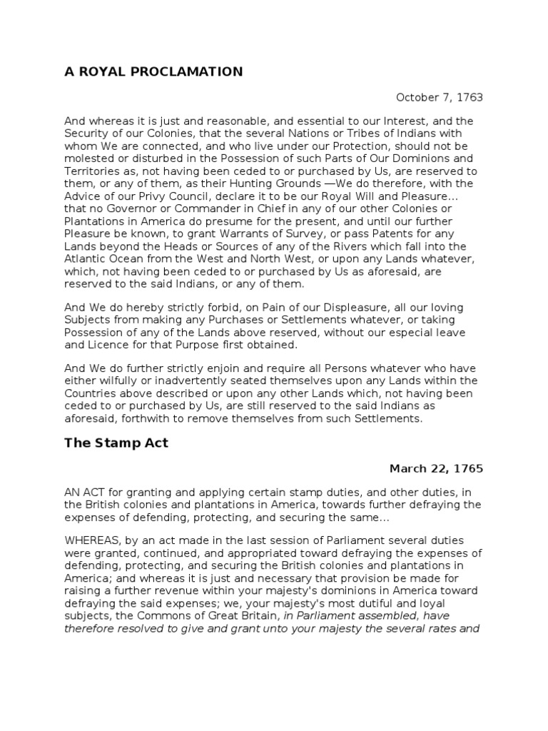 Primary Sources Proclamation | PDF | Dominion | The United States